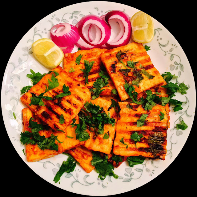 shiba's cuisines: Spicy Grilled Paneer
