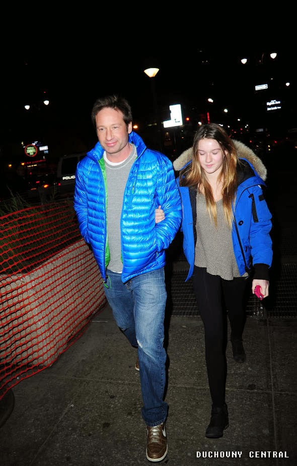 VIDEO & PHOTOS: David Duchovny and his daughter arrive at Madison ...
