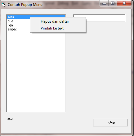 Klik Kanan Untuk Menampilkan Menu (Pop Up Menu) - vb - 'jadul'