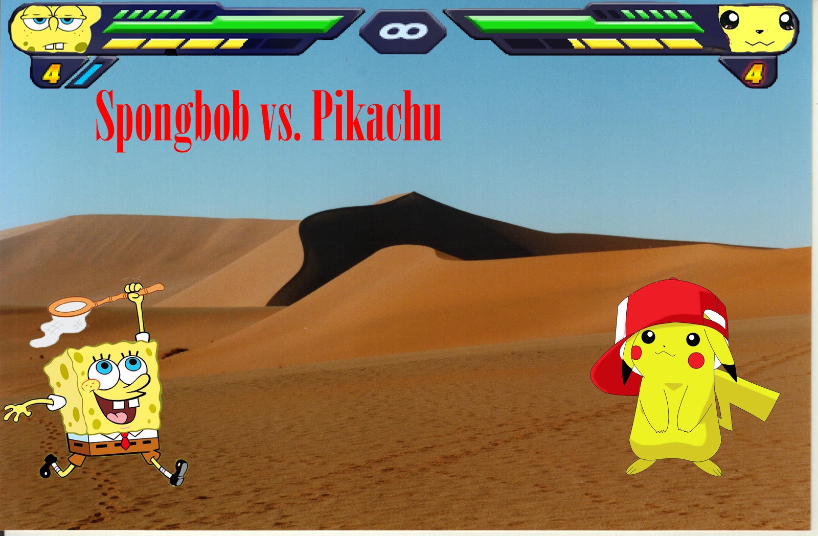logan's awsome pictures : Spongebob VS. Pikachu :3