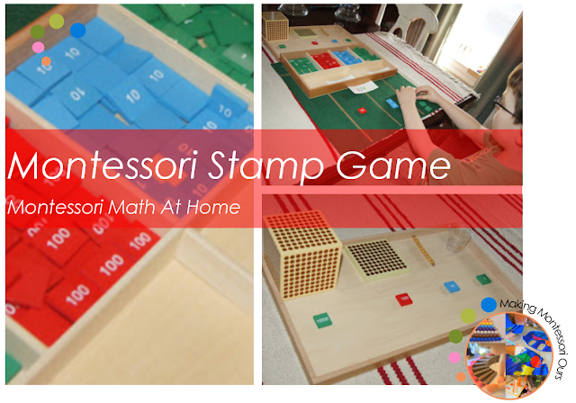 Montessori Stamp Game, Montessori Math At Home - "Making Montessori Ours"