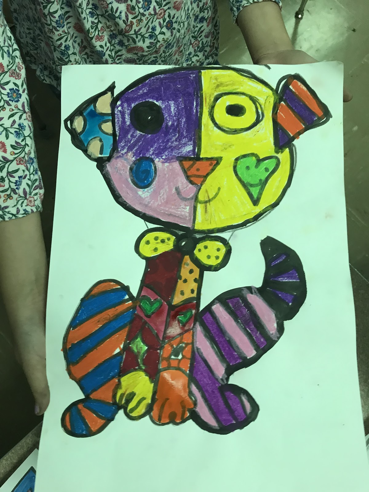 Elements of the Art Room: 2nd grade Romero Britto Animals!