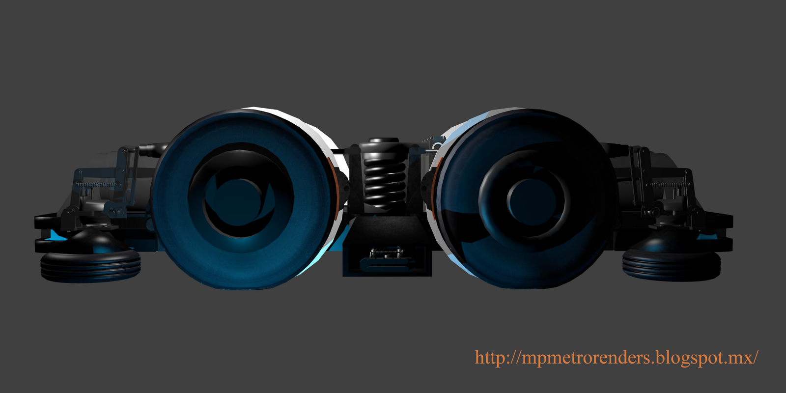 Renders del Metro: Bogie de metro sobre neumáticos