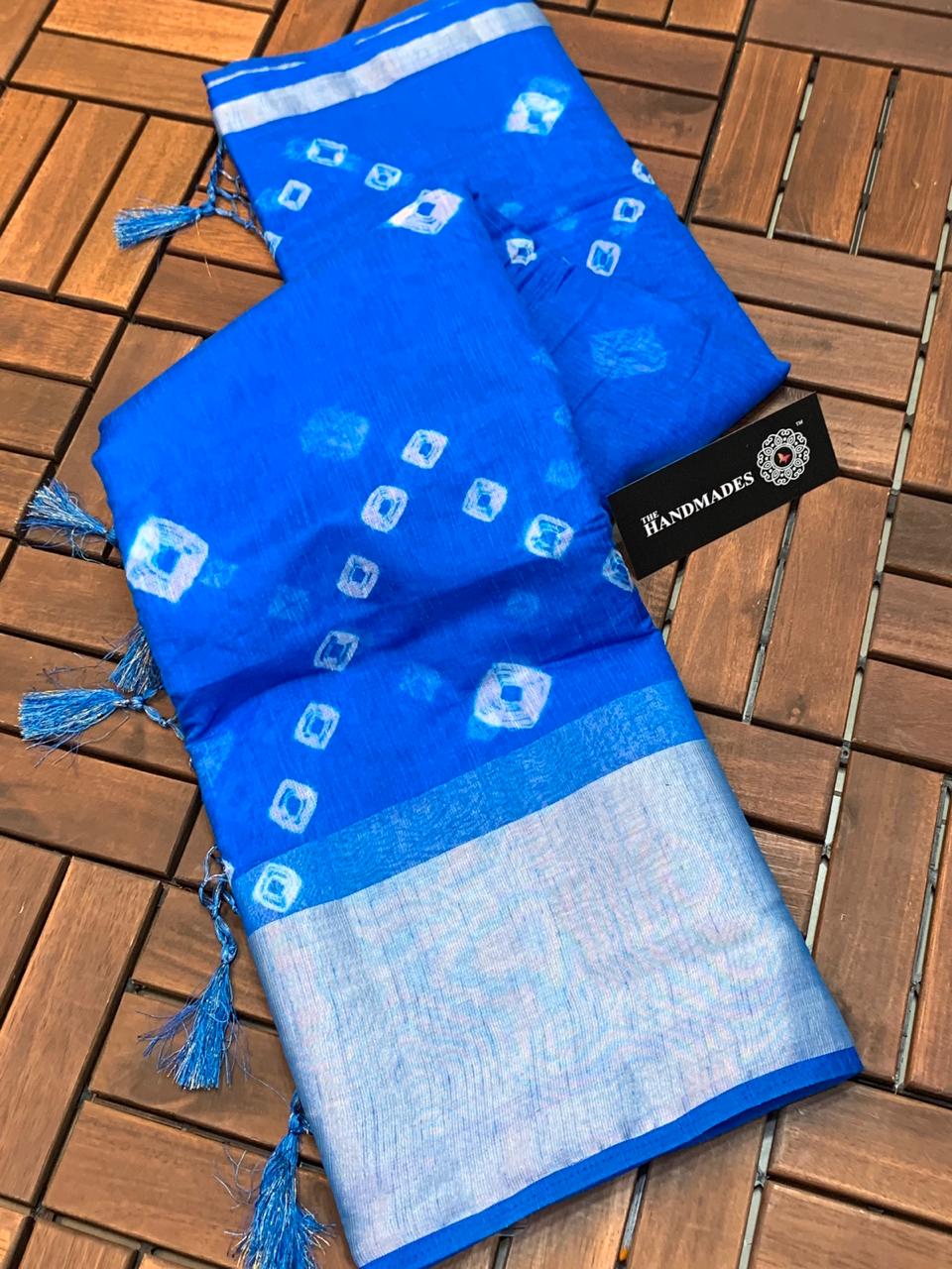 Bandhini jute sarees