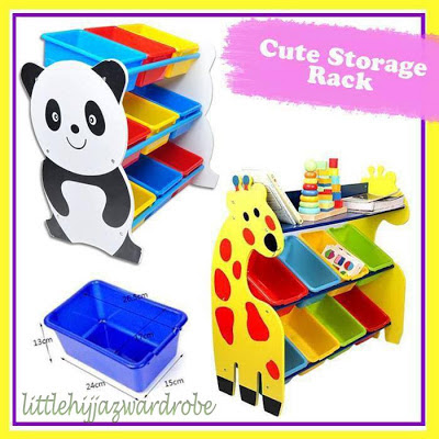 Little Hijjaz Wardrobe: GIRAFFE AND PANDA STORAGE RACK