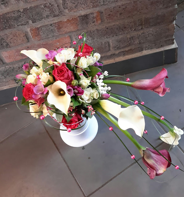 ☆Des Magnolias sur ma voie lactée☆: Bouquet de mariée rose et blanc ...