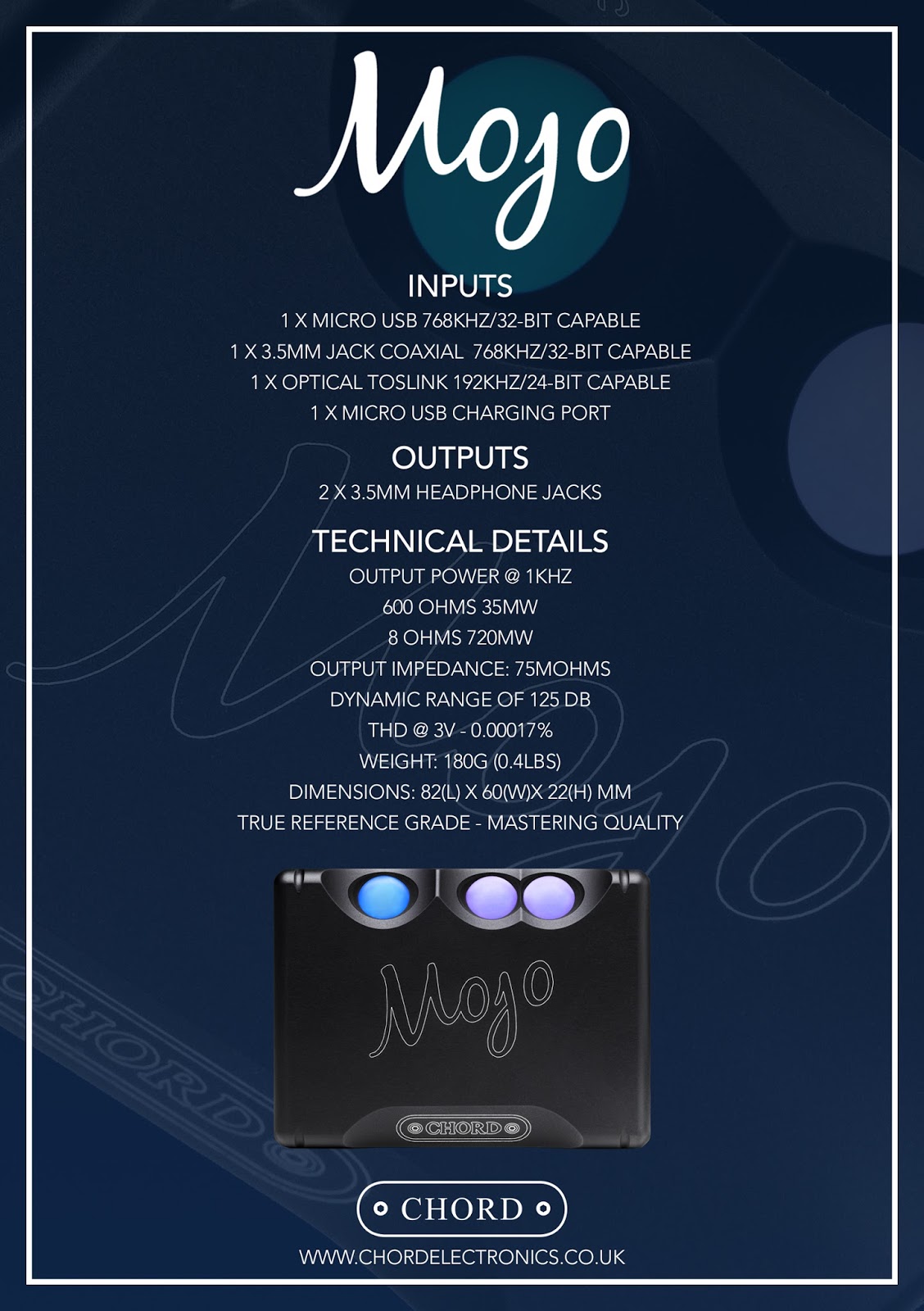 Chord MOJO DAC/ Amplifier now in the Philippines, Priced at PHP30,990. ...