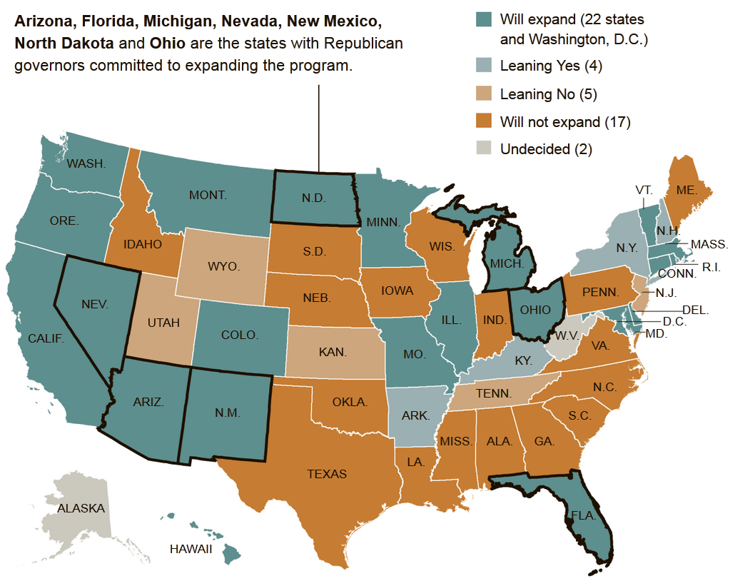If Republican governors are agreeing to expand Medicaid after lobbying ...