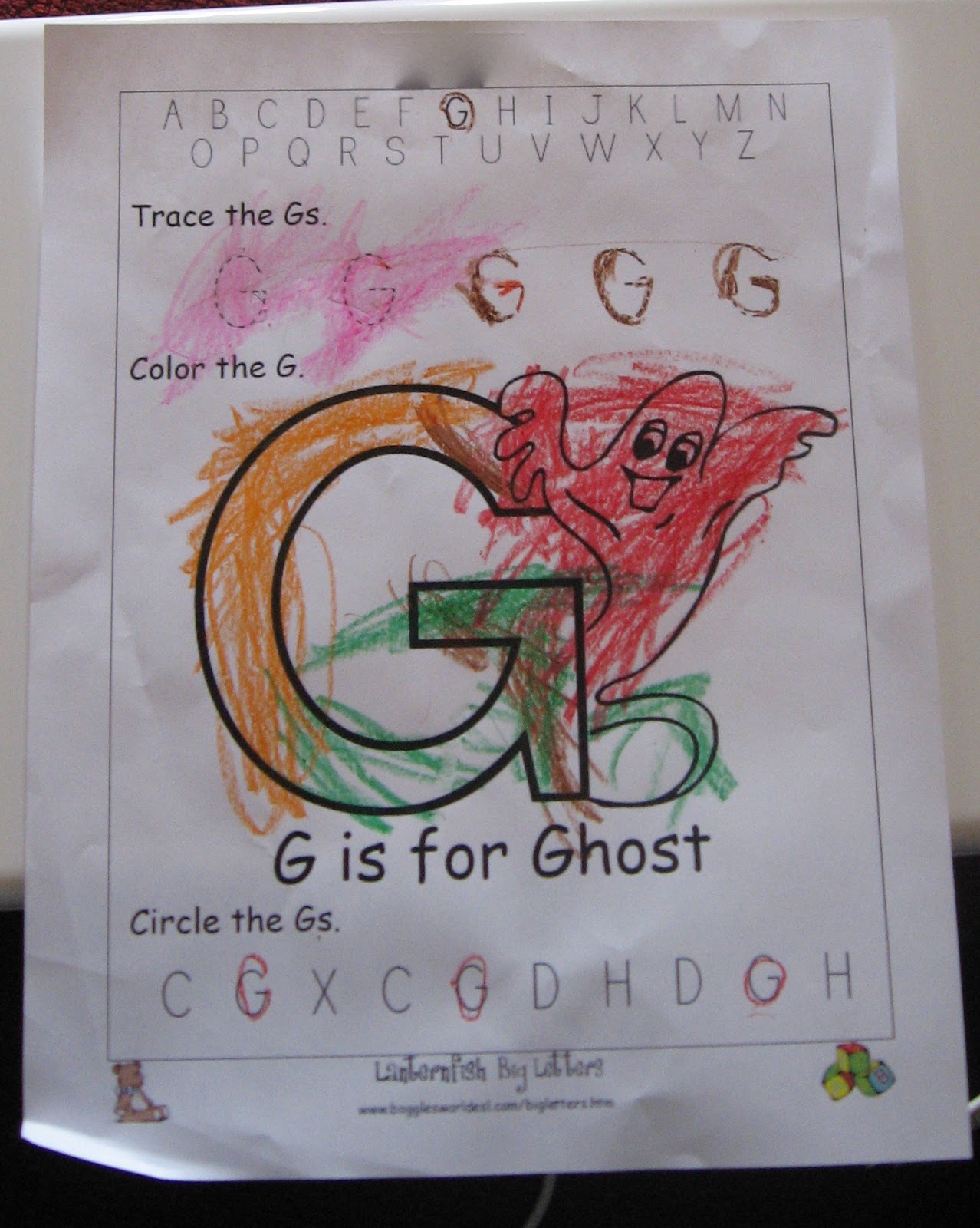 The Beautiful Thrifty Life: Home-based Preschool: G is for GHOST!