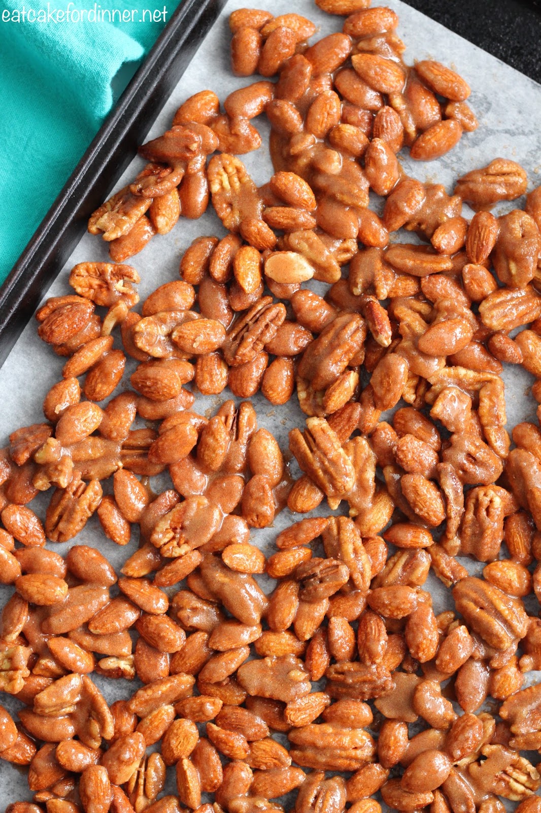 Eat Cake For Dinner: Cinnamon Sugar Candied Nuts (Almonds, Pecans, Walnuts)