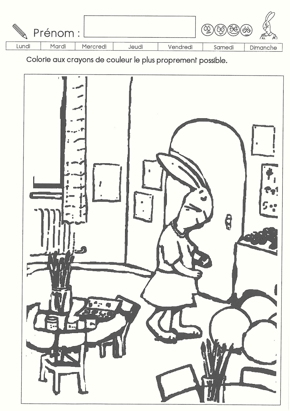 Maternelle: La rentrée de la maîtresse, exploitation, graphisme (3)