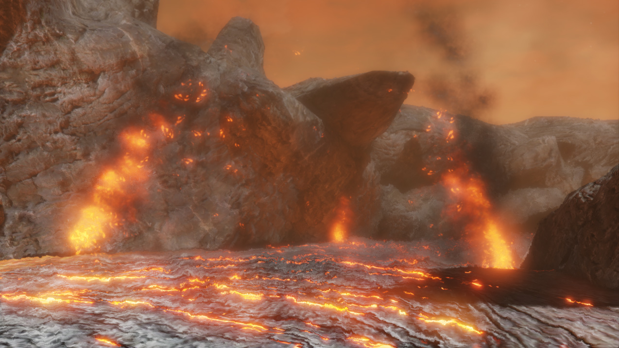 CG Environments by Sascha Henrichs: art_II_2010. Lava landscape.