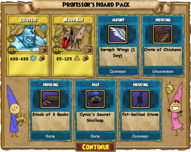 Wizard101 Professor's Hoard Pack Review - Swordroll's Blog | Wizard101 ...