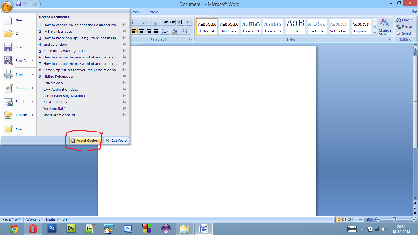 Gossip Room: How to prank by changing the word settings in MS word?