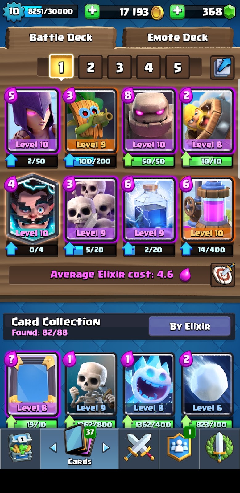 Clash Royale Legendary Arena Deck review and achievement