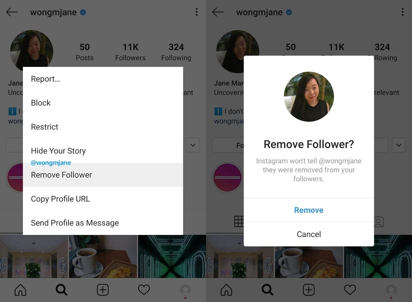 Instagram Streamline Removing Followers