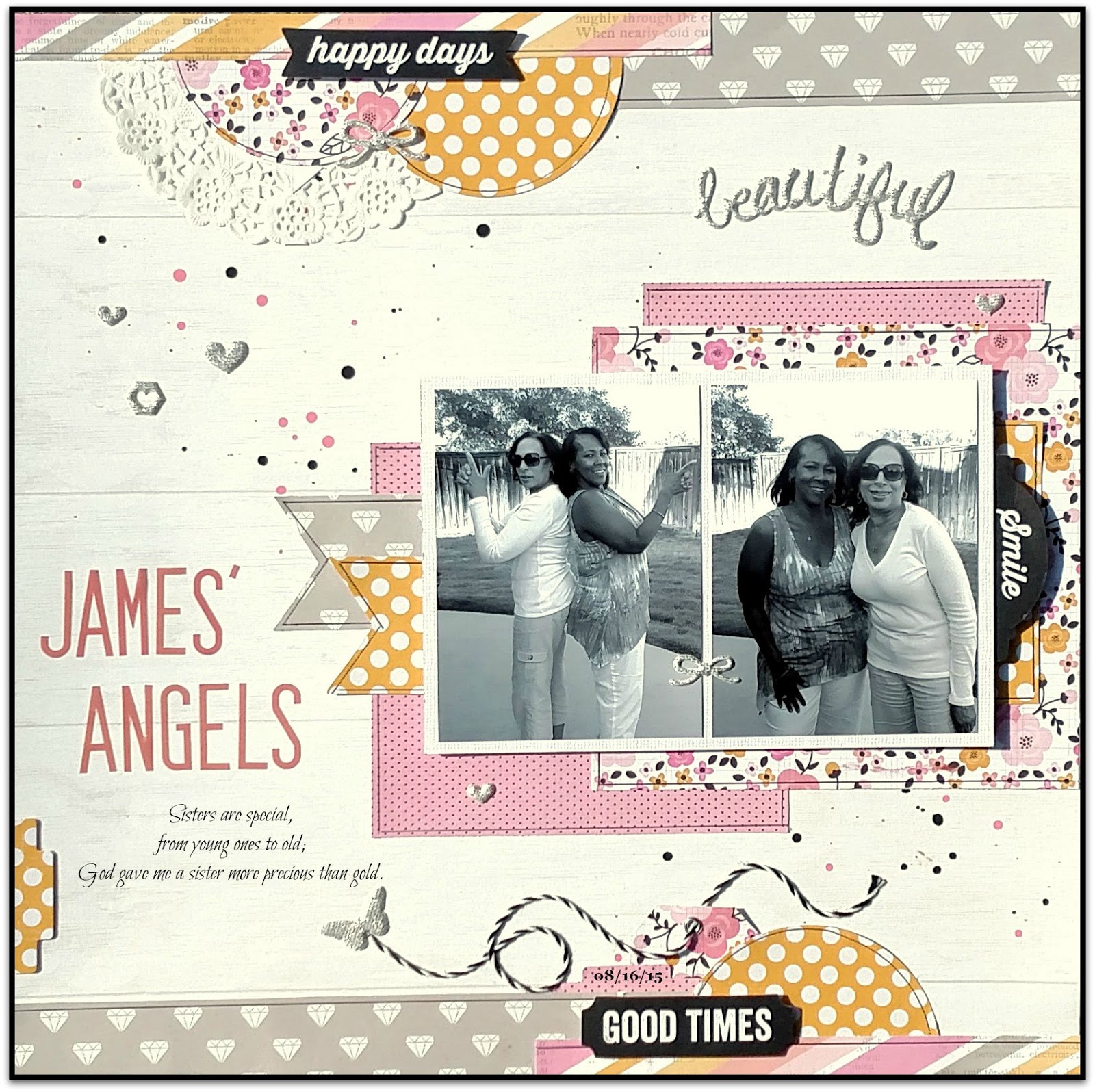 GrandDiva's Creative Corner: James' Angels" Layout ~ Sketches In Thyme ...