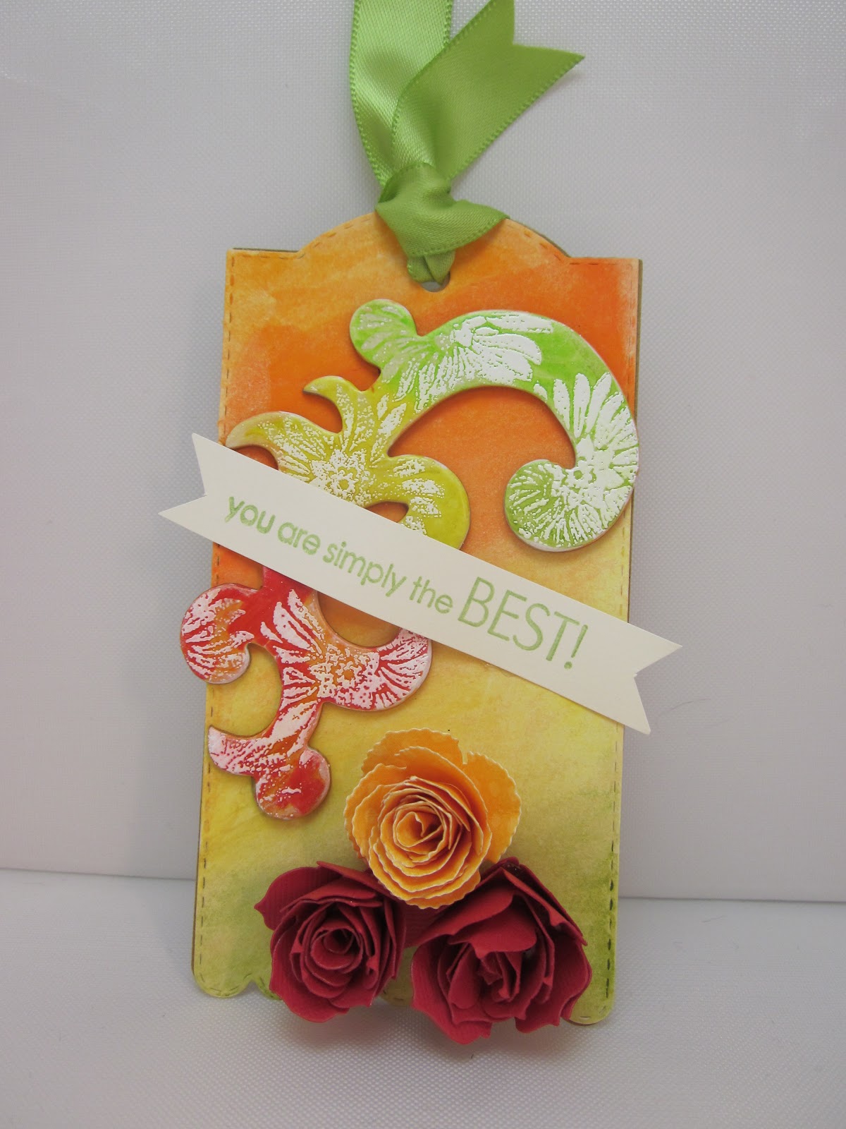 Obsessed with Scrapbooking: You are the Best Tag using Faber-Castell ...