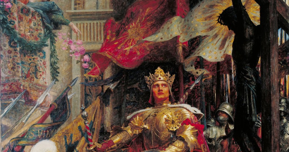 Pre Raphaelite Art: The Two Crowns - Frank Bernard Dicksee