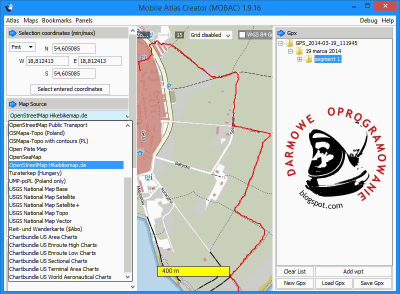 Darmowe Oprogramowanie: Mobile Atlas Creator (MOBAC)