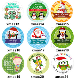 @three65: Christmas Labels (Round)
