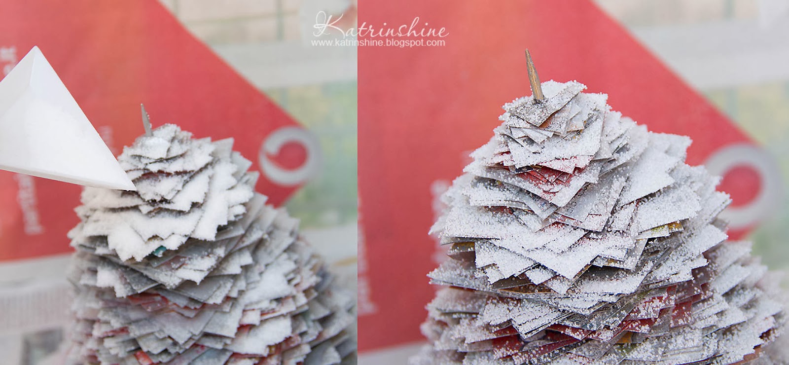 Katrinshine: Recycled paper Christmas tree DIY