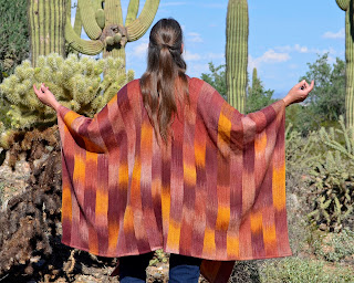 Tangible Daydreams: The Autumn colored warp-painted ruanas