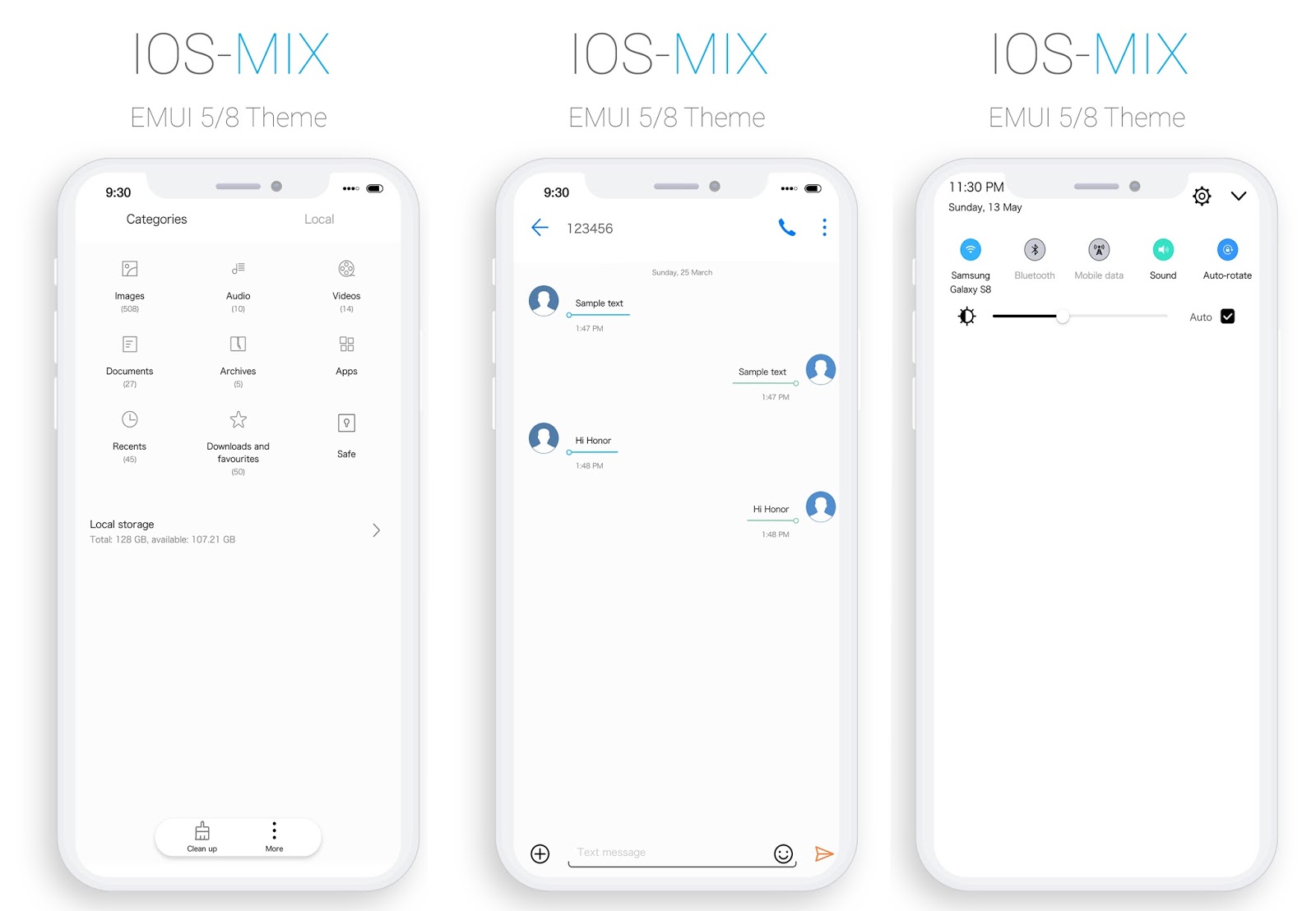 IOS MIX For Emui 4 - Emui 5 - Emui 8 - HWTHEMES