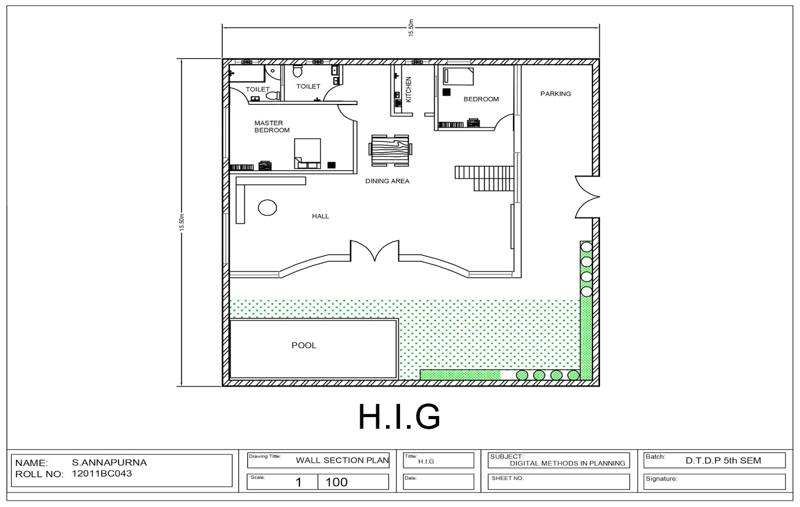 Autocad H.I.G Residential Layout