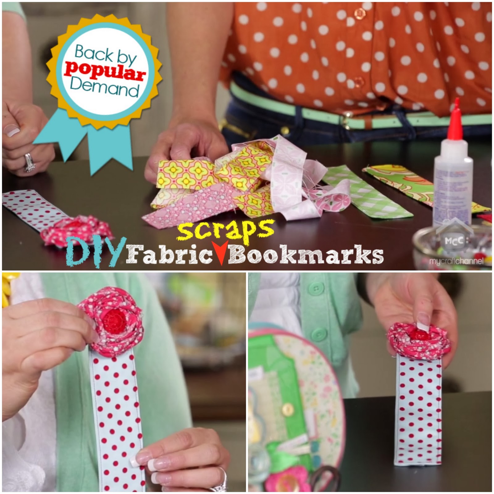 My Craft Channel: Dec. 31st: DIY Fabric Scrap Bookmarks, Tags & Titles ...