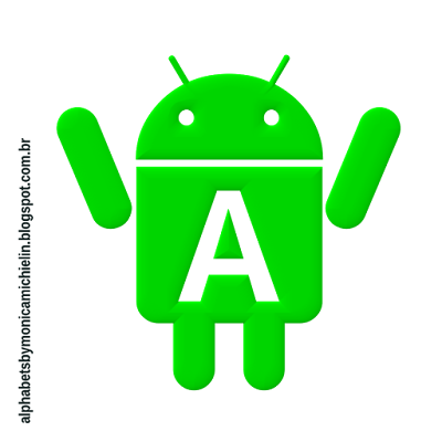 Free Alphabets: GREEN ANDROID LOGO ALPHABET PNG