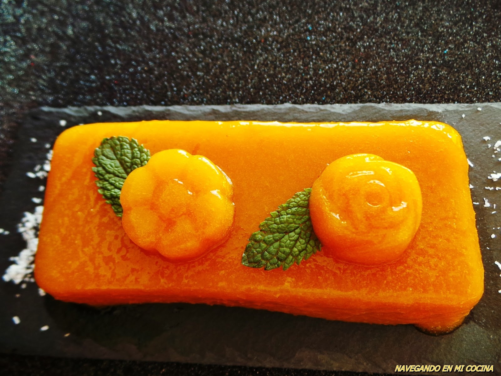 Navegando en mi Cocina: POSTRE "ALBARICOCO" CON GELATINA DE ALBARICOQUE