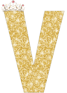 Abecedario de Corona con Fondo Dorado. Alphabet of Crown with Golden ...