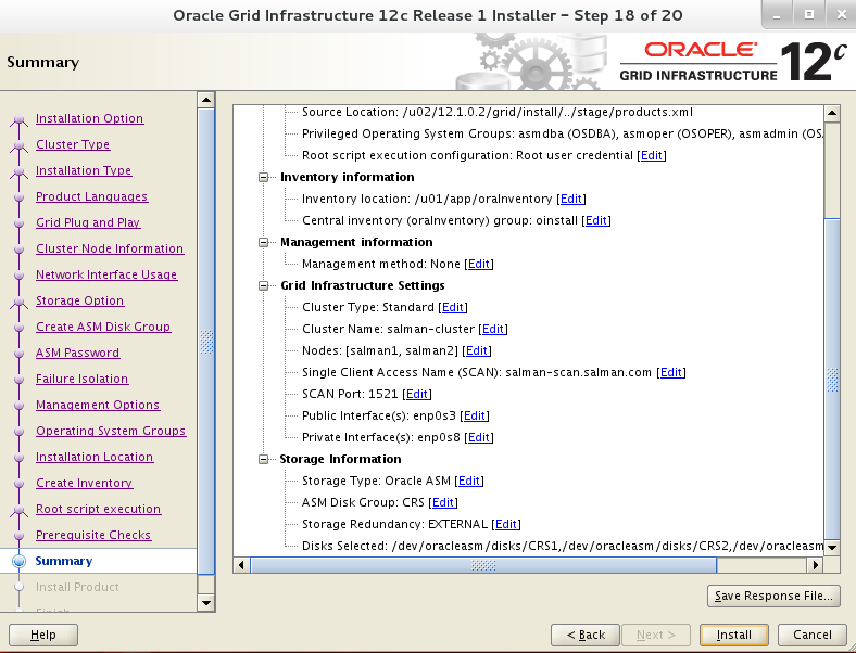Installing Oracle 12c Release 1 Rac On Linux 6 Oraclenext Solution To Your Oracle Problems