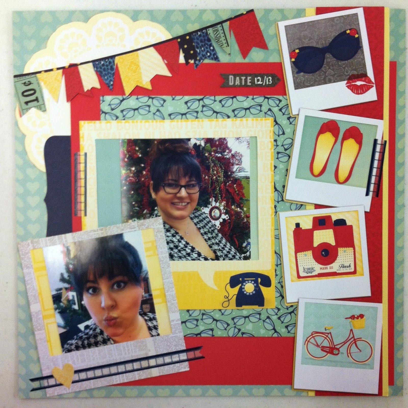 Scrapbook Creations: Bo Bunny "Modern Miss" Layout by Lauren Nicholson