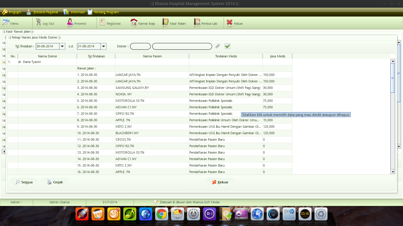 SIM RS/SIMRS/Software Rumah Sakit Khanza HMS: Fitur-fitur yang sudah ...