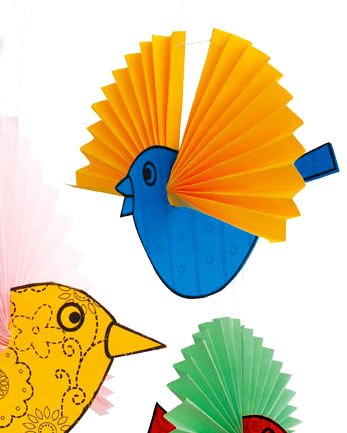 B24kids: Păsări colorate din hârtie