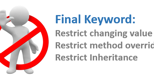Mastering Test Automation by - Vinod Rane: final keyword
