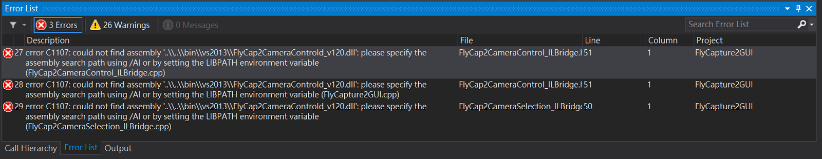 生活紀錄: Point Grey 相機之 FlyCapture 編譯 過程記錄