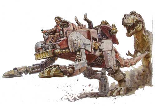 Dinosaur Mech by James Gurney : r/ImaginaryTechnology