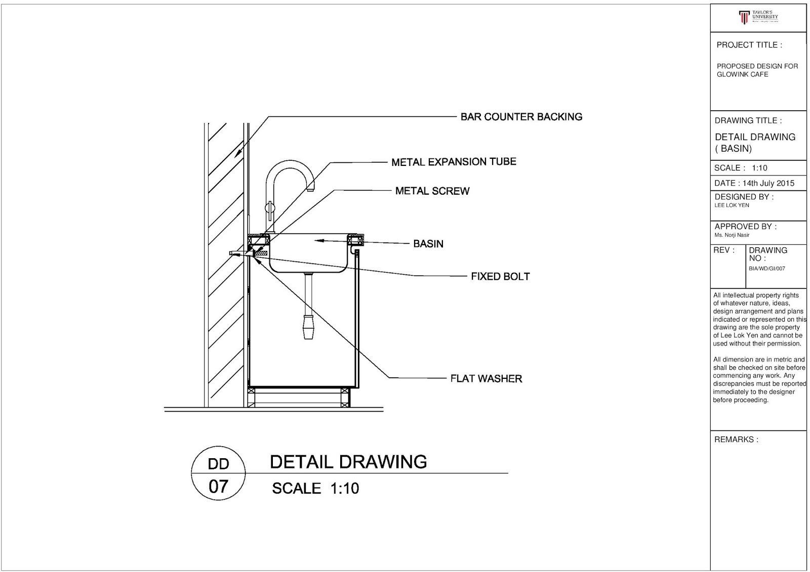 Detailing and Working Drawings: Final Assignment (Working Drawing ...