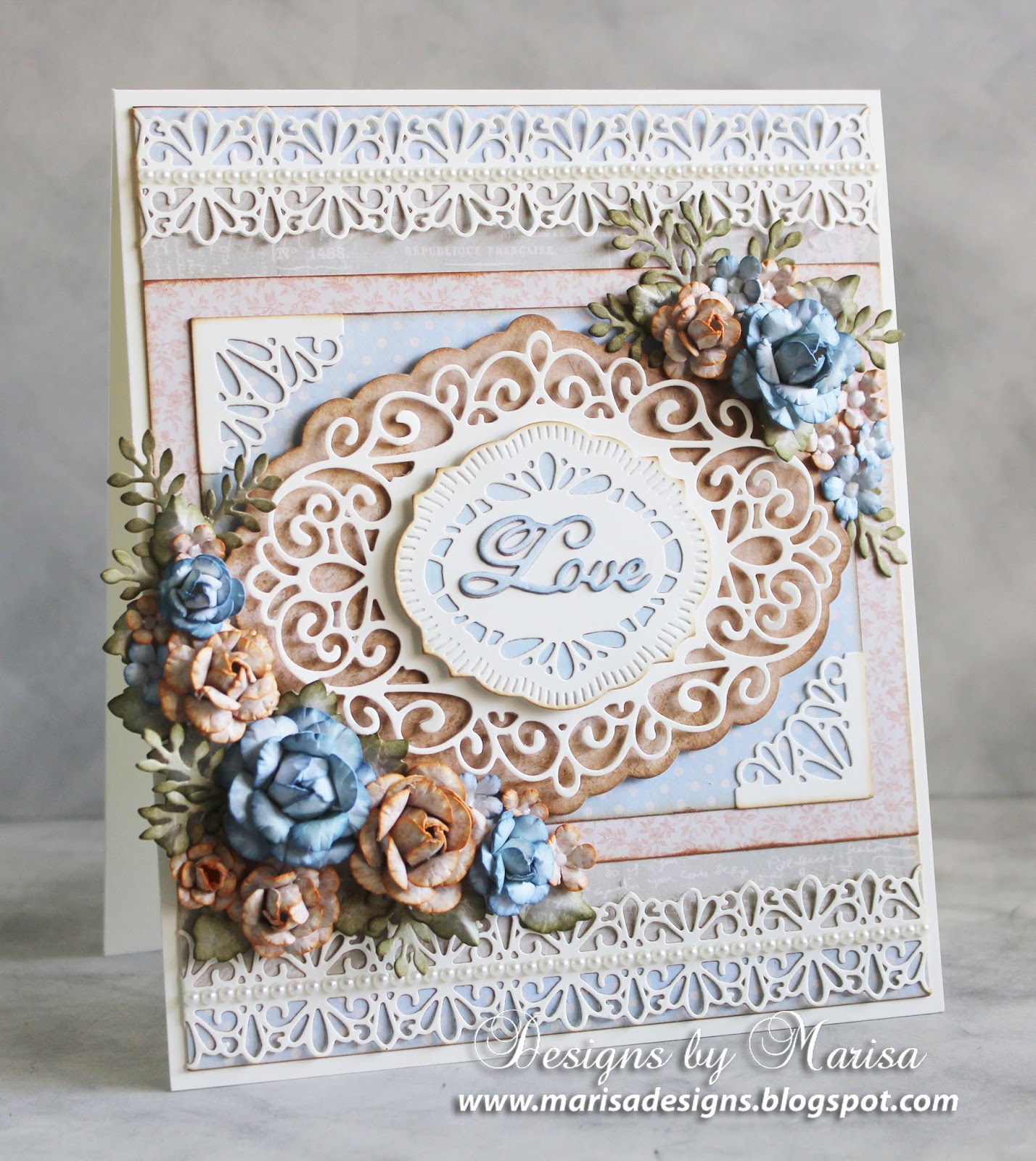Designs by Marisa: Wedding Card - Craft Dies by Sue Wilson