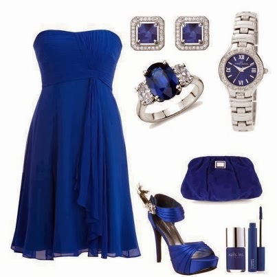 Fashionable Woman Outfits: Amazing blue dress combination and accessories