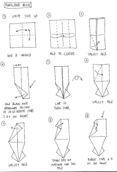 Origami Instructions bear 3D ~ origami instructions art and craft ideas