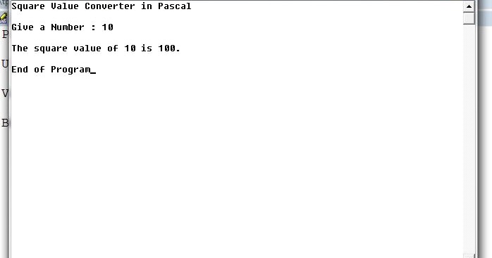 Free Programming Source Codes And Computer Programming Tutorials Square A Number In Turbo Pascal
