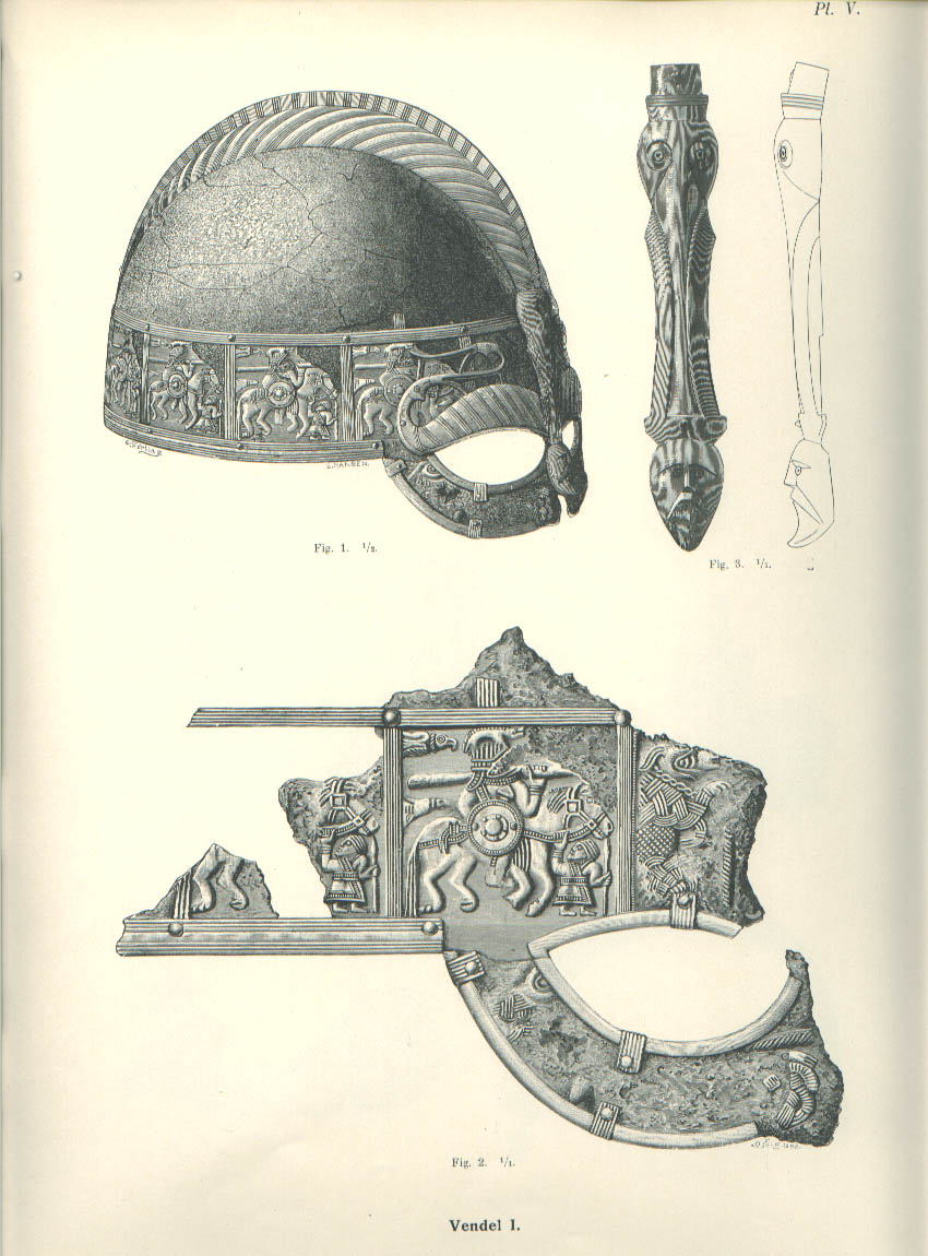 Diligent Dwarves: Things I've made: Tale of the two Vendel helmets