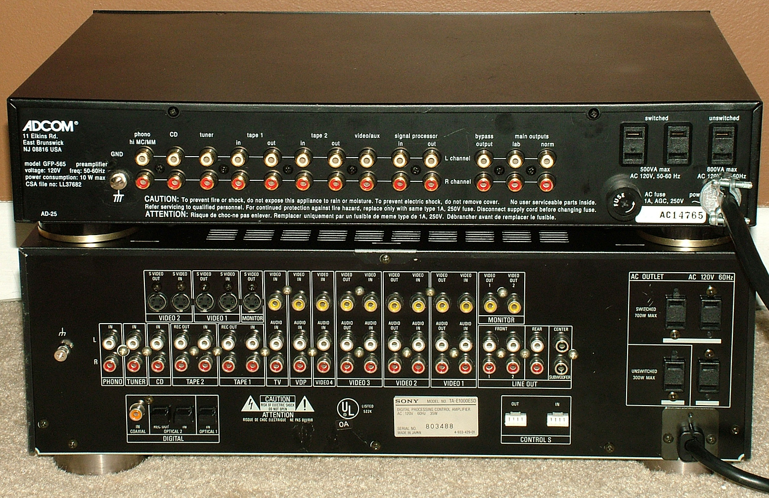 The Robb Collections: SONY verses ADCOM Preamplifier. The saga ...