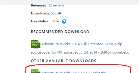 HodentekMSSS: Install AdventureWorks2014 OLTP DB Sample on SQL Server 2016