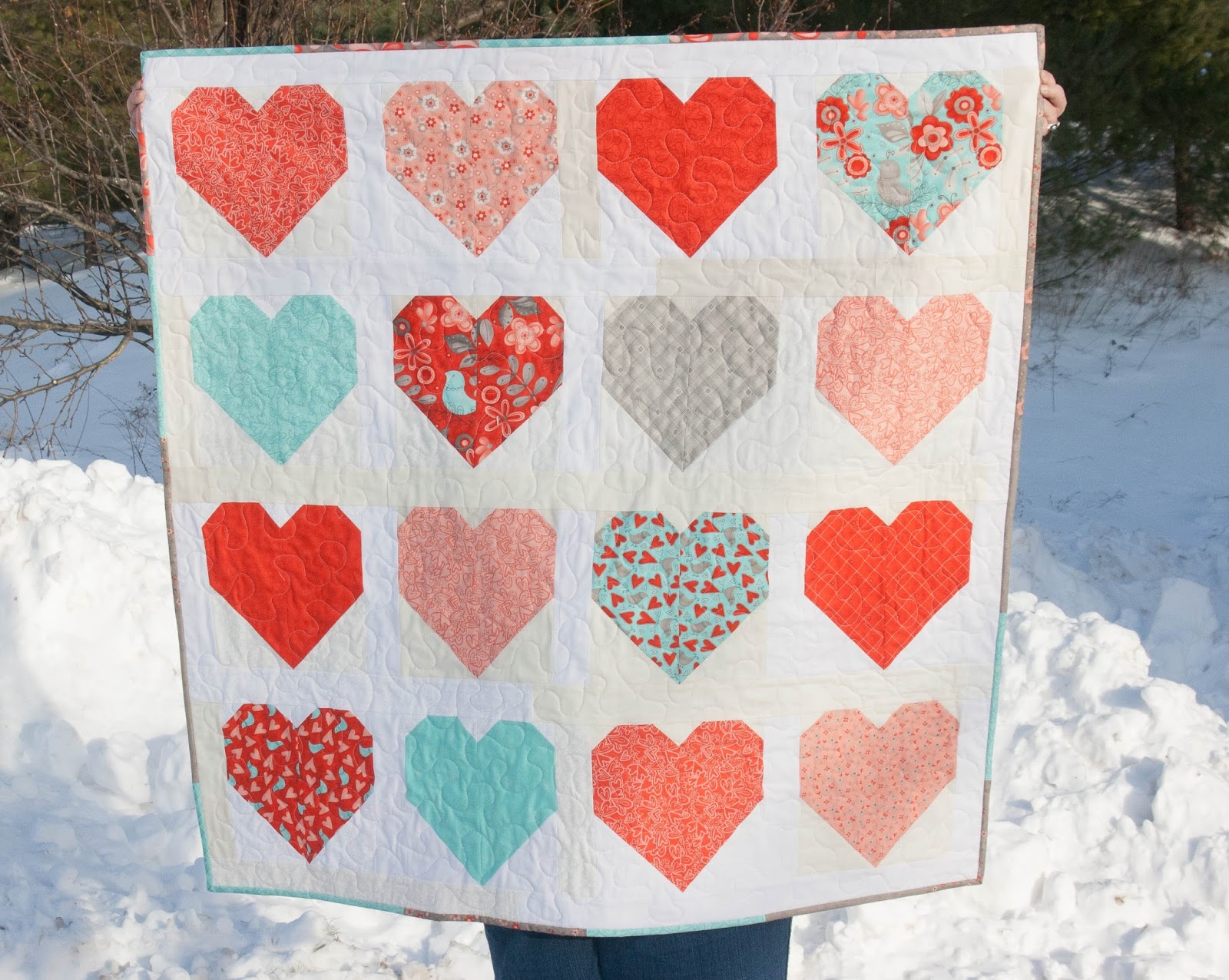 Patchwork en Casa - Patchwork with Love: Tutorial: Quilt corazones
