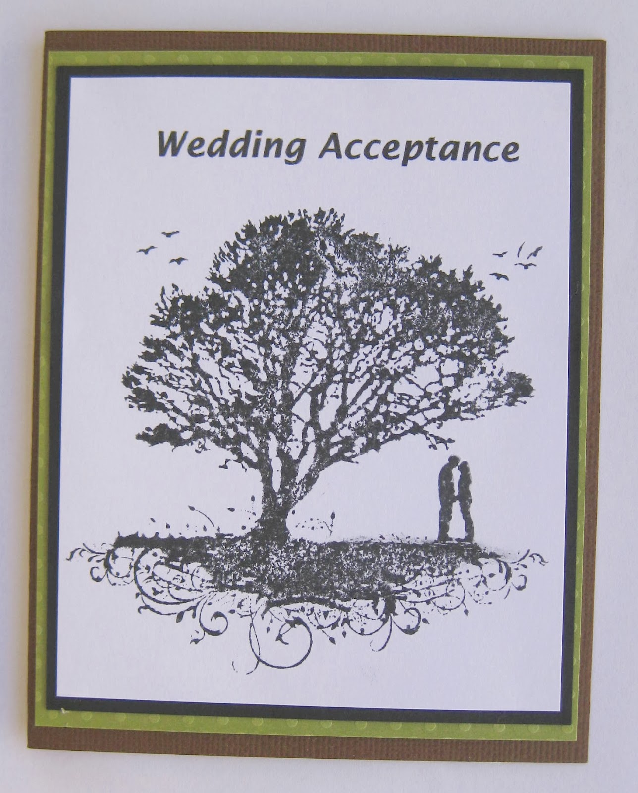 Faye's Paper Passion: Wedding Acceptance Card